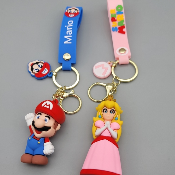 Other | Mario Princess Peach 3d Super Mario Figure Keychains | Poshmark